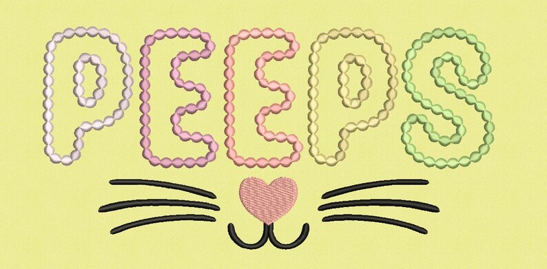 Peeps Embroidery Design, Easter Applique Embroidery Design, Machine ...