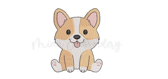 Cute Baby Corgi Embroidery Design Animal Embroidery Design - Etsy