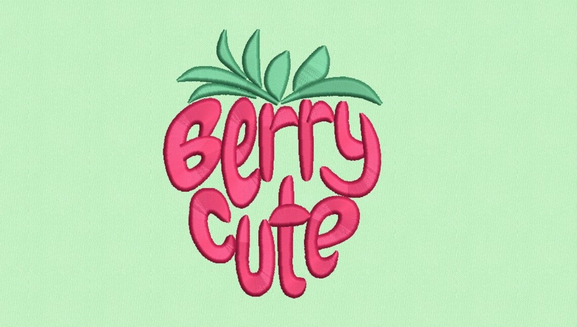 Berry Cute Embroidery Design, Strawberry Embroidery Design, Machine ...