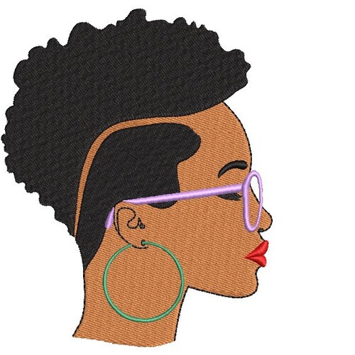 Cool Afro Woman Embroidery Design Afro Face Embroidery - Etsy