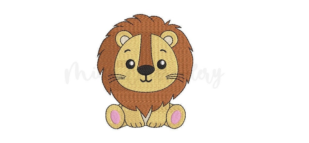 Baby Boy Lion Embroidery Design, Animal Embroidery Design, Machine ...