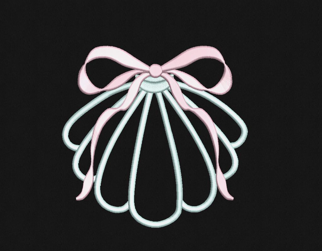 Coquette Seashell Embroidery Design, Machine Embroidery Design, 5 Sizes ...