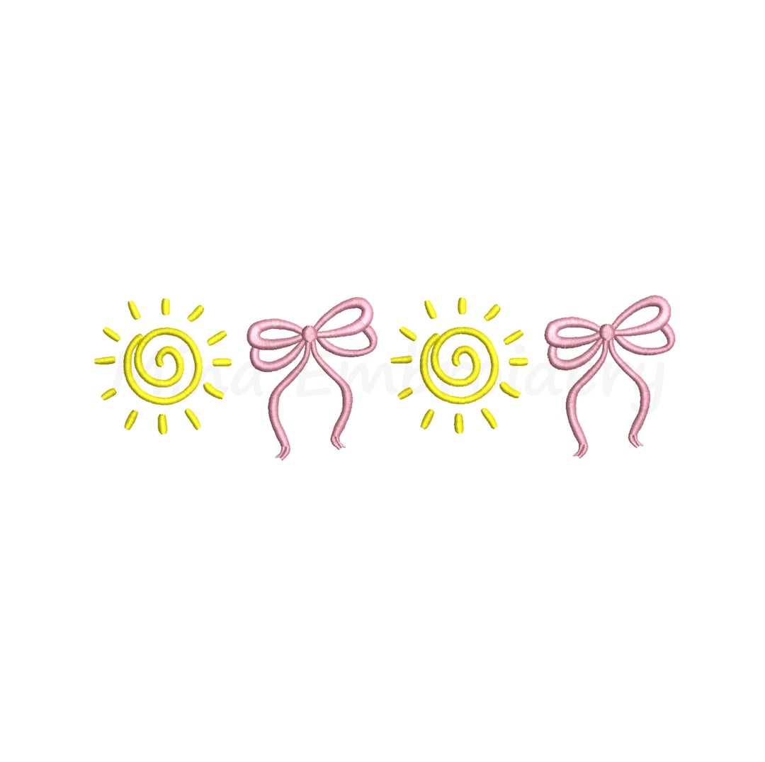 Coquette Sun Embroidery Design, Summer Embroidery Design, Machine ...