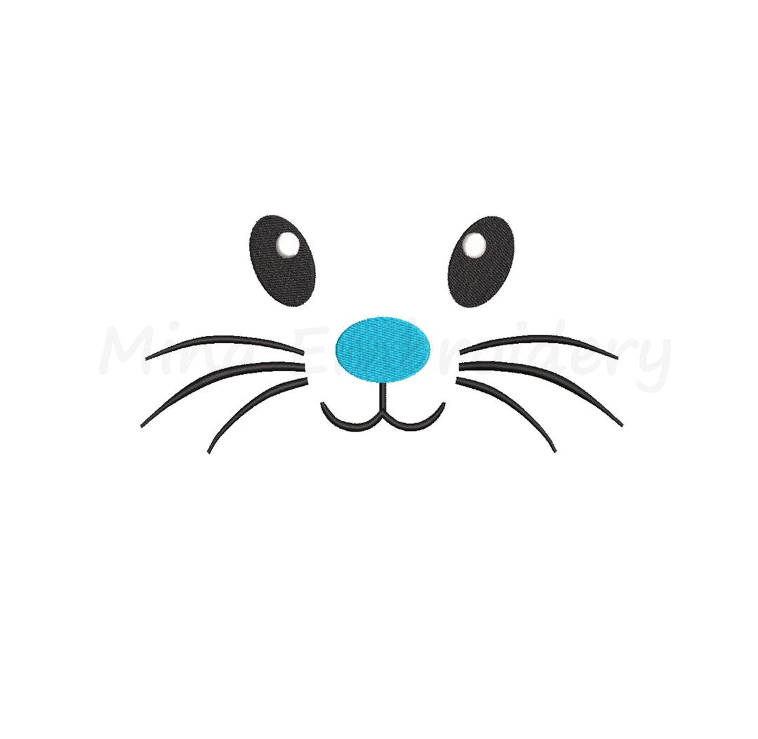 Baby Bunny Face Embroidery Design: Easter Machine Embroidery (instant ...