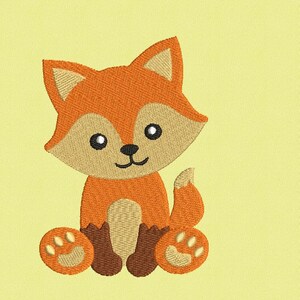 Cute Baby Fox Embroidery Design, Animal Embroidery Design, Machine ...
