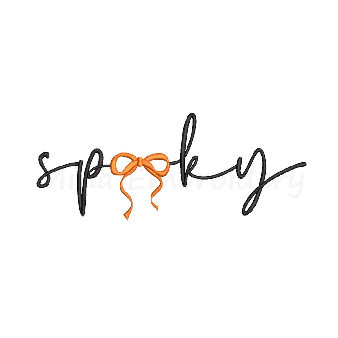 Coquette Spooky Halloween Embroidery Design: 6 Sizes (instant Download ...