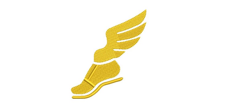 Track and Field Embroidery Design Outline of Winged Running - Etsy