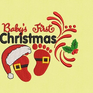 Baby's First Christmas Embroidery Design 1st Christmas - Etsy