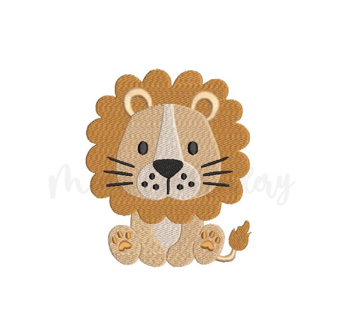Baby Lion Embroidery Design, Animal Embroidery Design, Machine ...