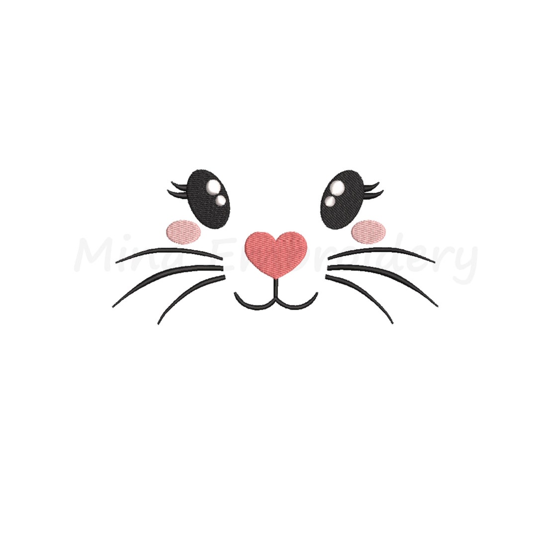 Girl Baby Bunny Face Embroidery Design, Easter Embroidery Design ...