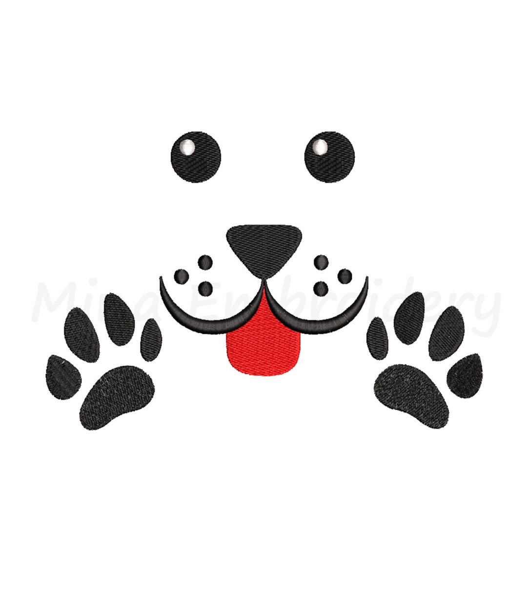 Dog Face Paws Embroidery Design, Animal Embroidery Design, Machine ...