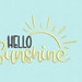 Hello Sunshine Embroidery Design: Summer Machine Embroidery (instant ...