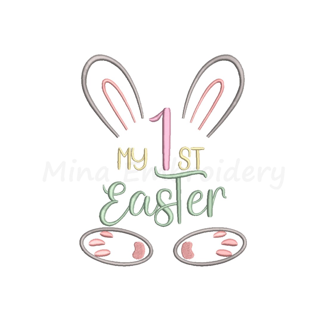 My 1st Easter Embroidery Design, My First Bunny Embroidery Design ...