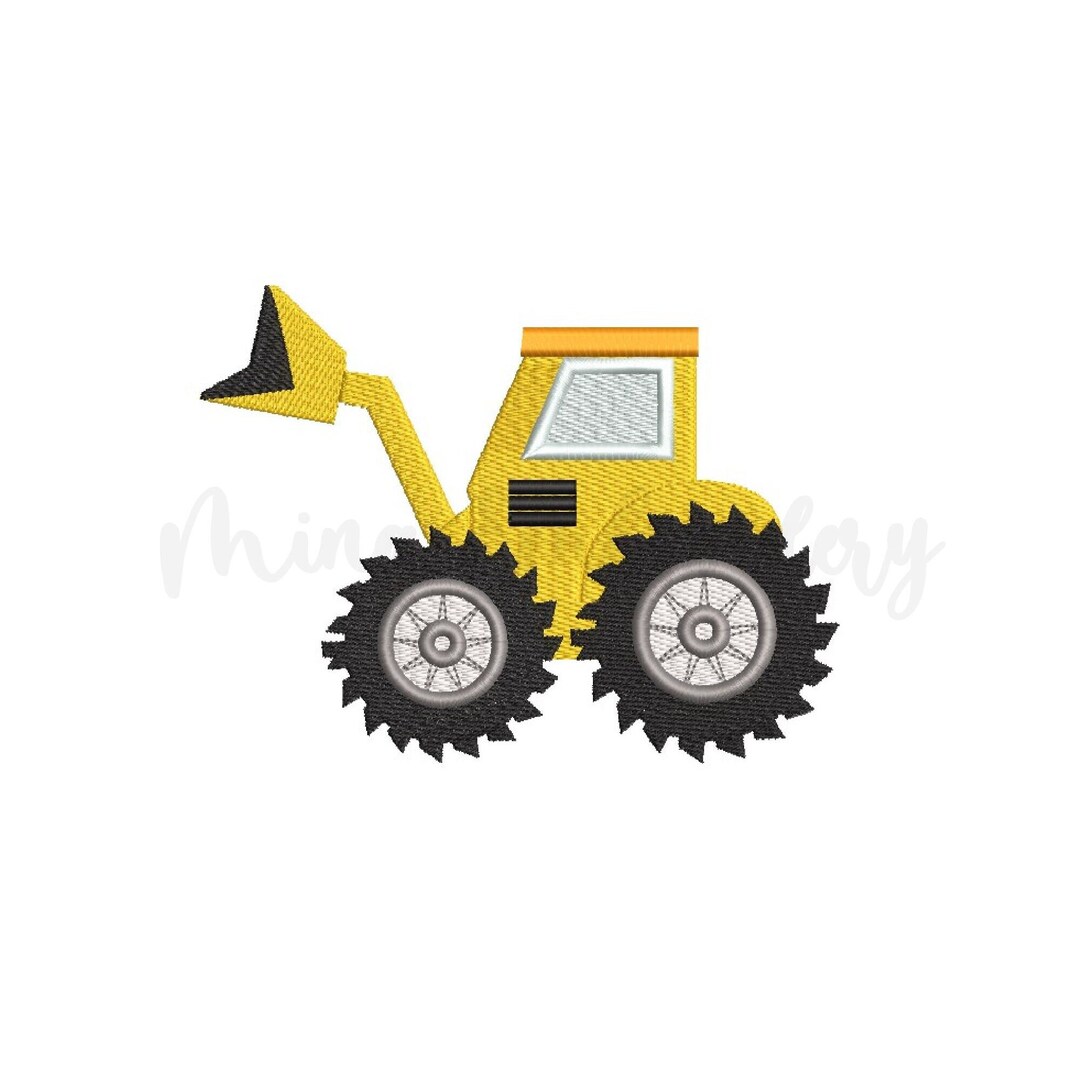 Bulldozer Embroidery Design, Construction Embroidery Design, Machine ...