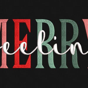 Feeling Merry Embroidery Design, Christmas Embroidery Design, Machine ...