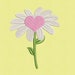 Daisy Heart Flower Embroidery Design: 4 Sizes (instant Download) - Etsy