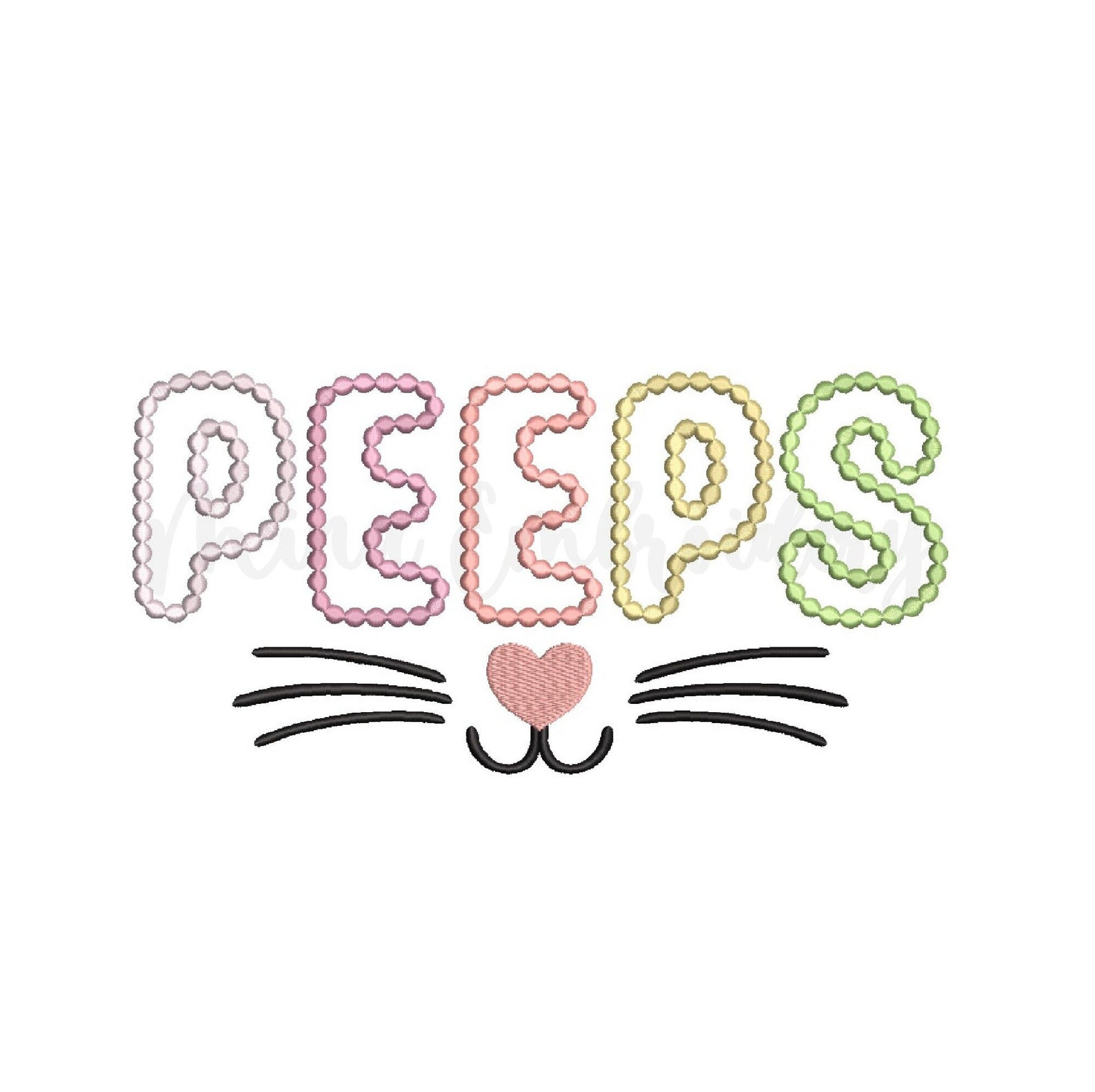 Peeps Embroidery Design, Easter Applique Embroidery Design, Machine ...