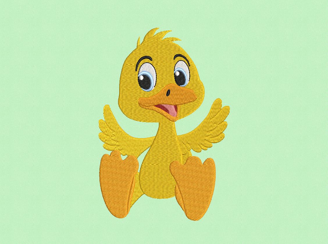 Cute Duck Embroidery Design, Animal Embroidery Design, Machine ...