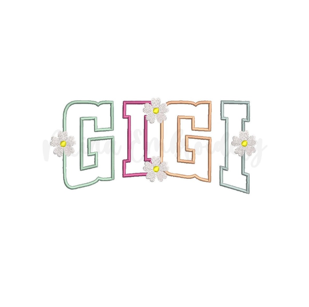 Gigi Flower Applique Embroidery Design, Machine Embroidery Design, 5 ...