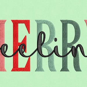 Feeling Merry Embroidery Design, Christmas Embroidery Design, Machine ...