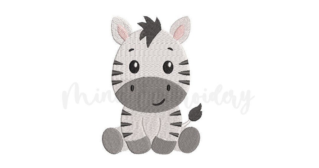Baby Zebra Embroidery Design, Animal Embroidery Design, Machine ...