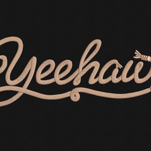 Yeehaw Rope Embroidery Design, Western Howdy Design, 6 Sizes, Instant ...