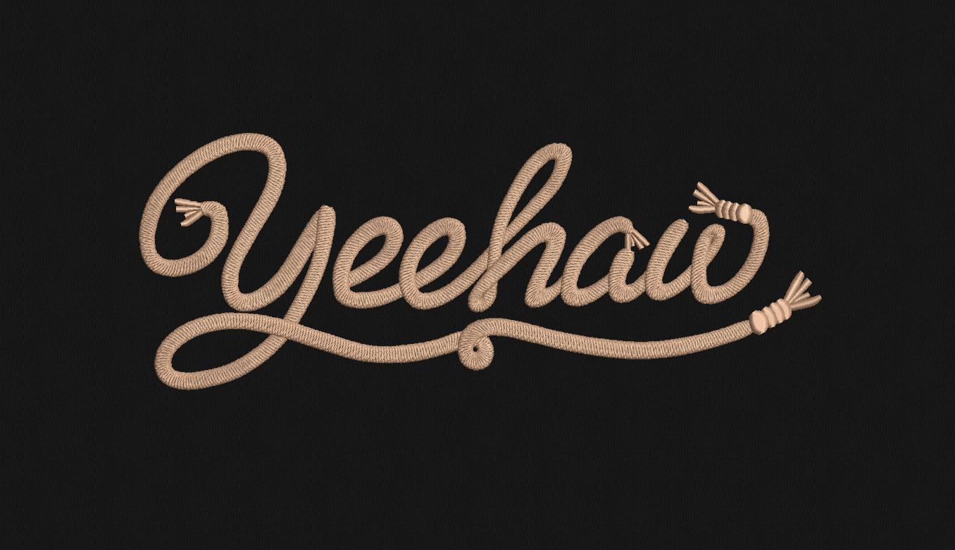 Yeehaw Rope Embroidery Design, Western Howdy Design, 6 Sizes, Instant ...