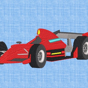 Race Car Embroidery Design, Machine Embroidery Design, 5 Sizes, Instant ...