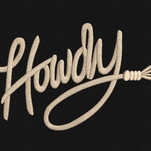 Howdy Embroidery Design, Western Embroidery Design, Machine Embroidery ...
