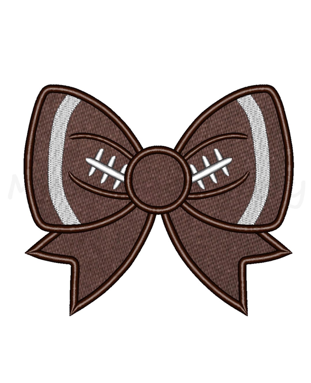 Football Bow Embroidery Design, Girl Sport Applique Design, 5 Sizes ...