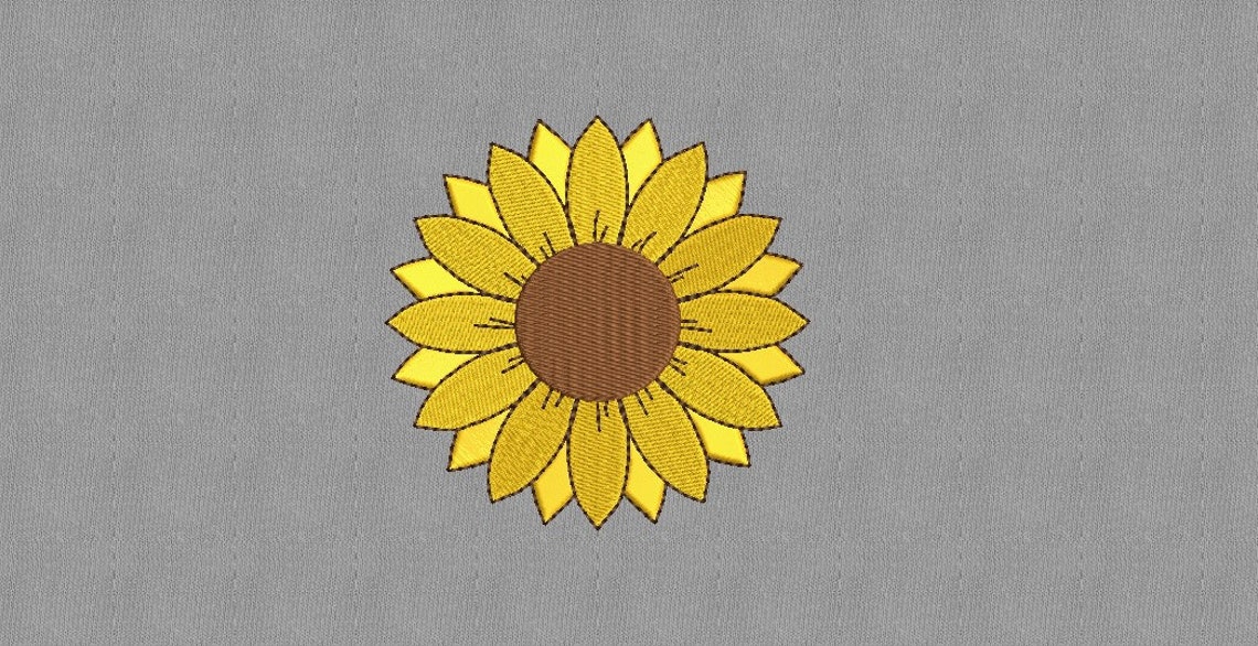 MINI Sunflower Embroidery Design Machine Embroidery Design 8 - Etsy