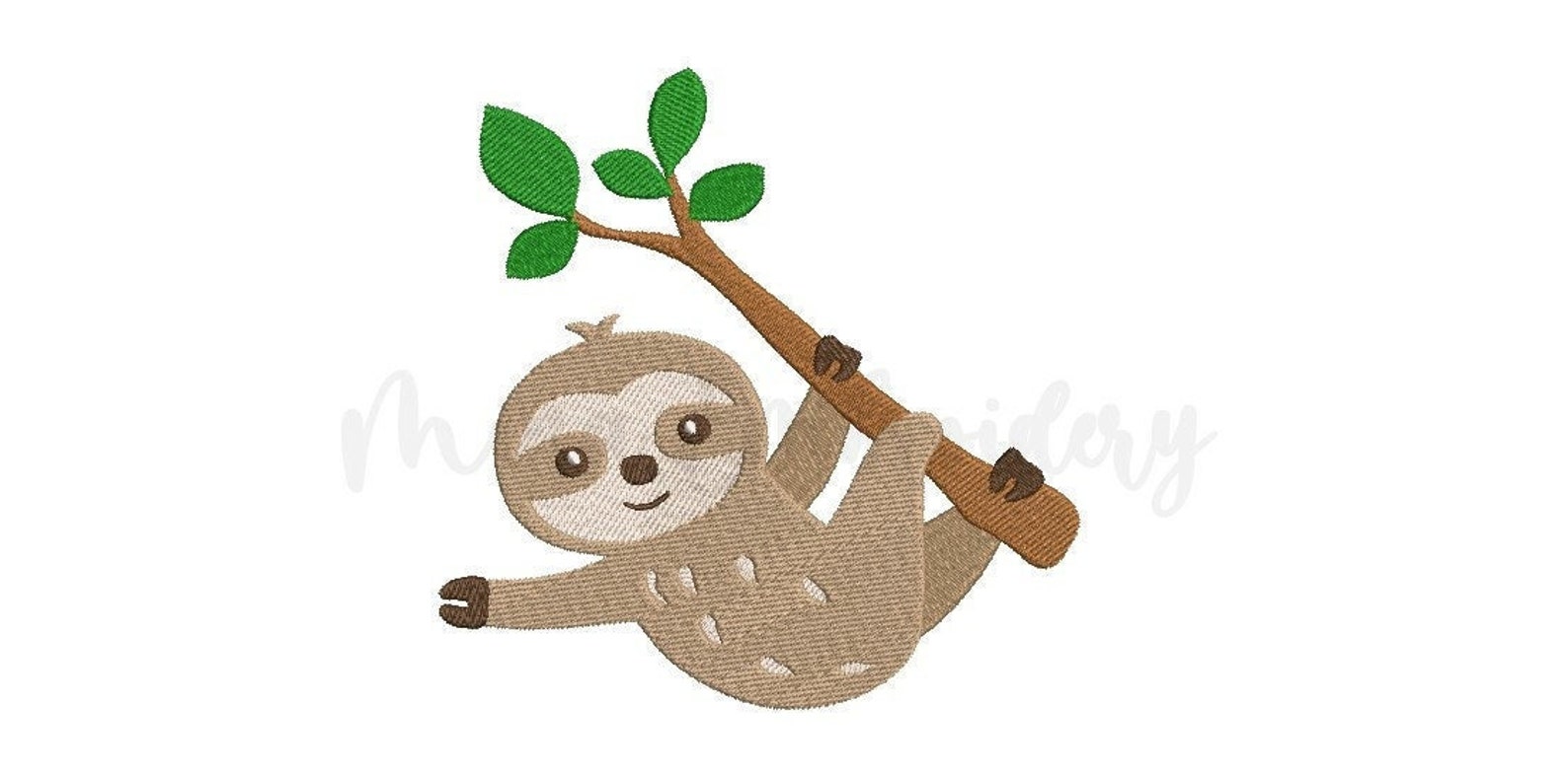 Hanging Baby Sloth Embroidery Design Animal Embroidery - Etsy