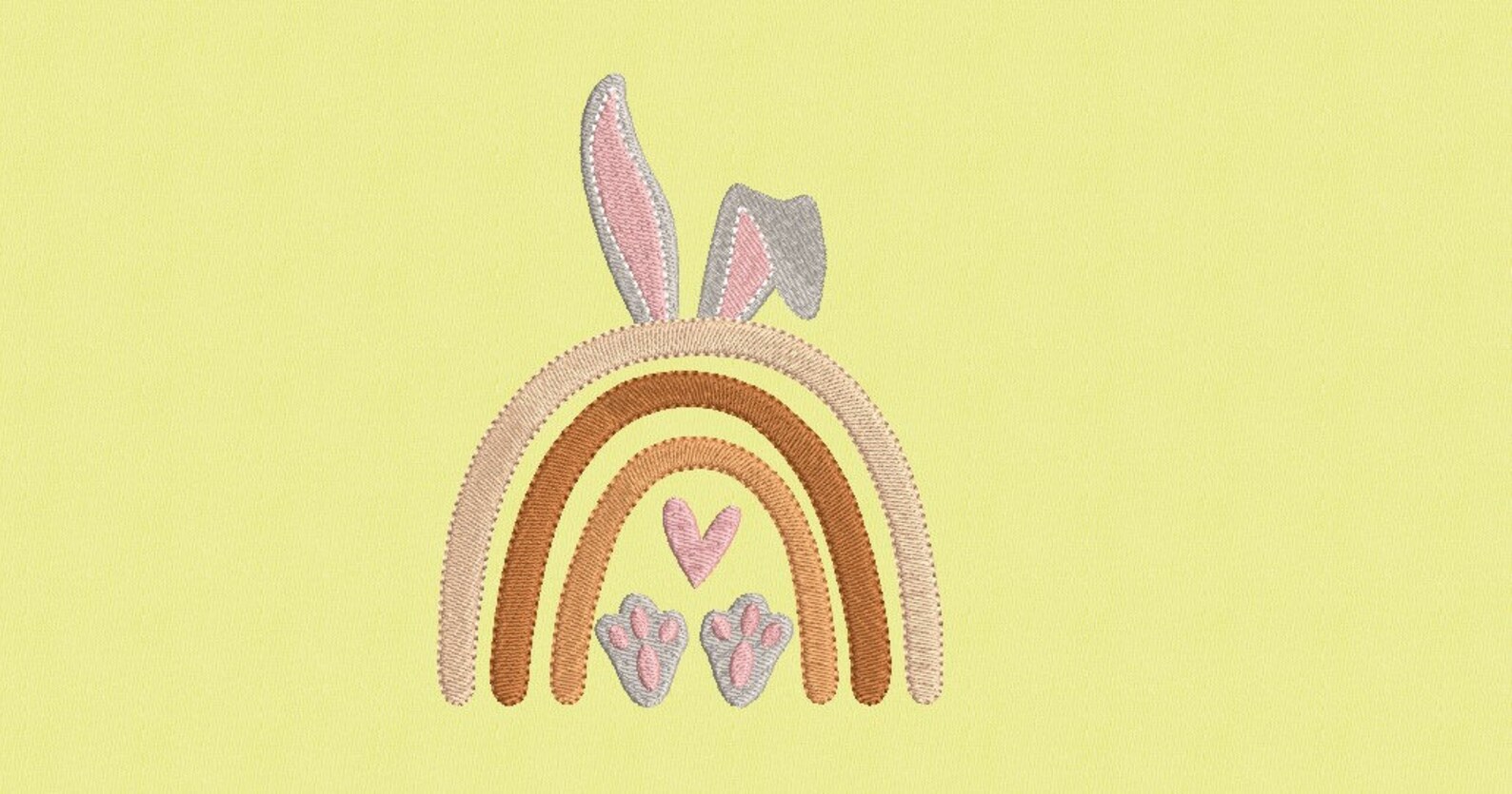 Easter Rainbow Embroidery Design, Boho Rainbow Embroidery Design ...