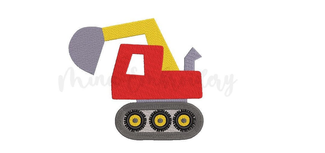Bulldozer Embroidery Design Excavator Digger Embroidery - Etsy