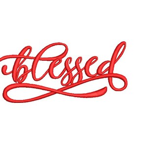 Blessed Embroidery Design, Machine Embroidery Design, 6 Sizes, Instant ...