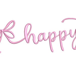 Coquette Happy Embroidery Design, Machine Embroidery Design, 6 Sizes ...