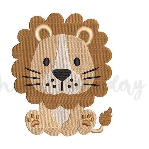 Baby Lion Embroidery Design Animal Embroidery Design Machine - Etsy