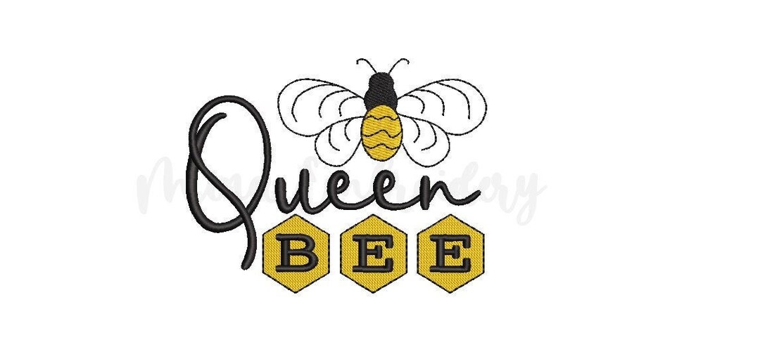 Queen Bee Embroidery Design, Machine Embroidery Design, 5 Sizes ...