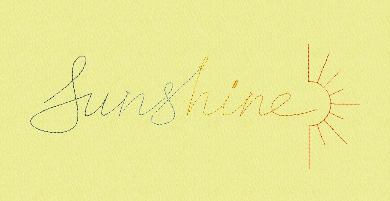 Sunshine Line Art Embroidery Design, Summer Embroidery Design, Machine ...