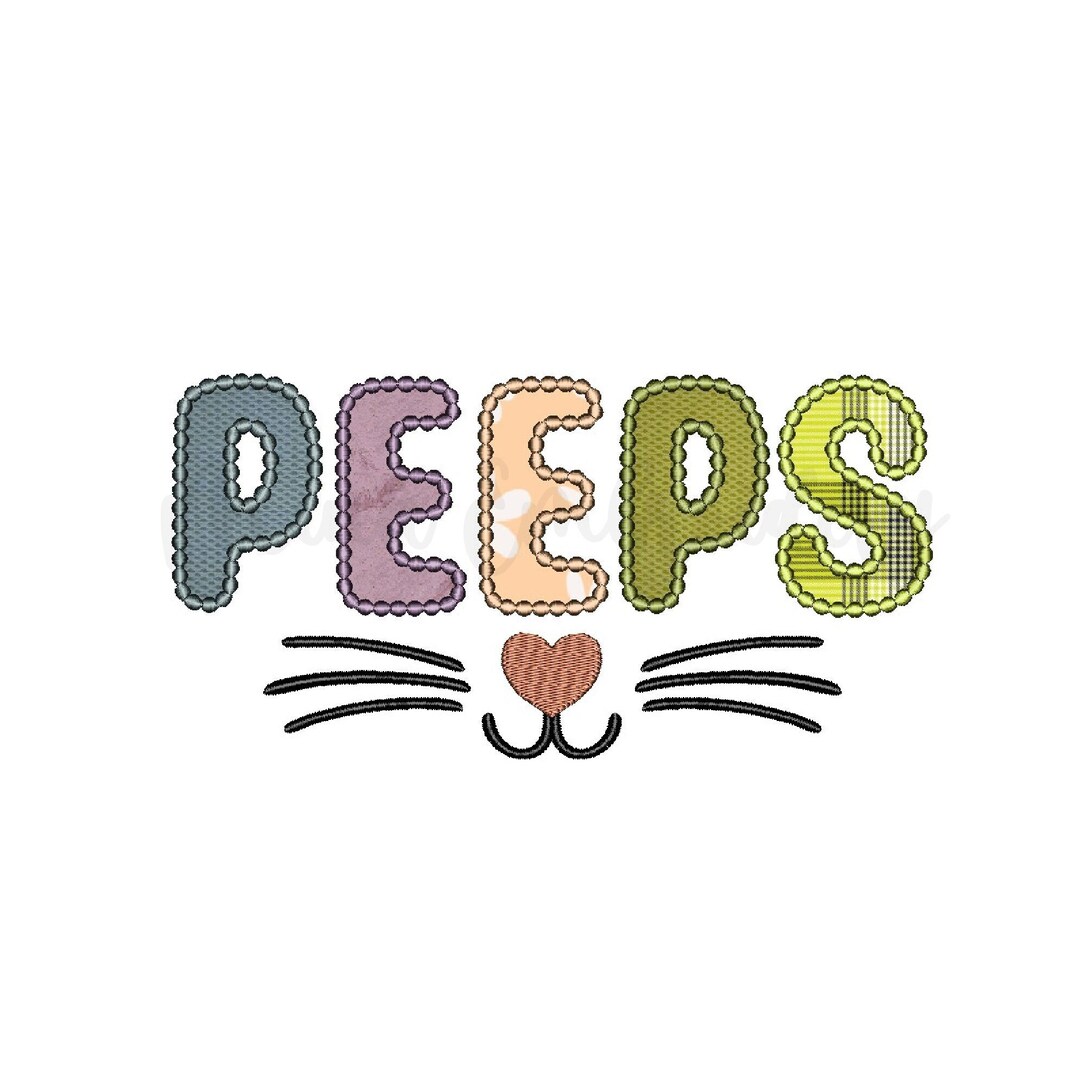 Peeps Embroidery Design, Easter Applique Embroidery Design, Machine ...