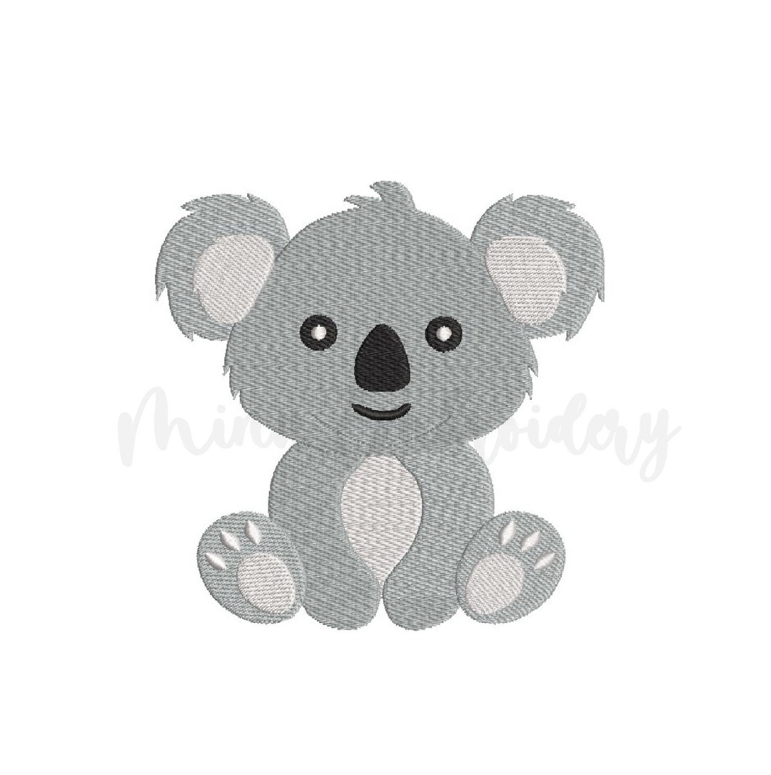 Baby Koala Embroidery Design, Animal Embroidery Design, Machine ...