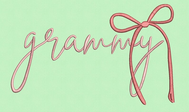 Coquette Grammy Embroidery Design: 6 Sizes (instant Download) - Etsy