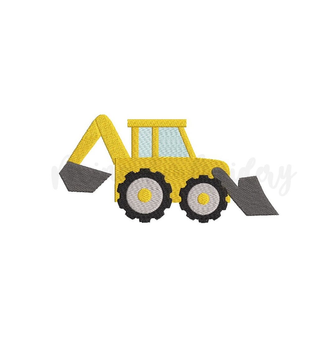 Bulldozer Embroidery Design, Construction Embroidery Design, Machine ...