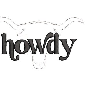 Howdy Embroidery Design: Western Font (instant Download) - Etsy