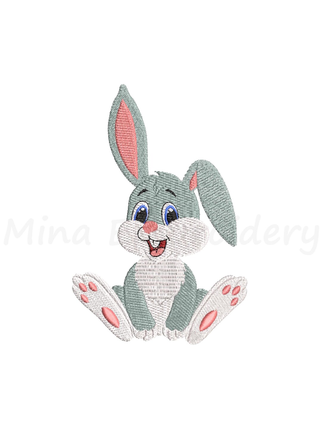 Baby Boy Rabbit Embroidery Design, Animal Embroidery Design, Machine ...