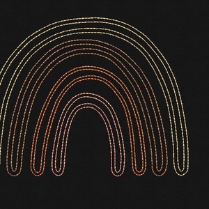 Boho Rainbow Embroidery Design, Rainbow Line Art Embroidery Design ...