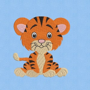 Baby Tiger Embroidery Design: Animal Machine Embroidery (instant ...