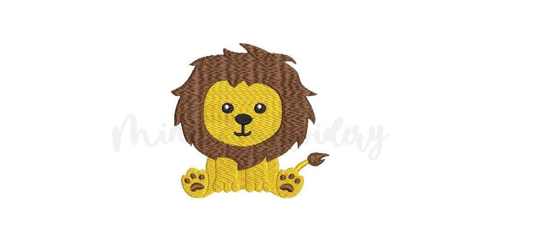 Baby Boy Lion Embroidery Design, Animal Embroidery Design, Machine ...