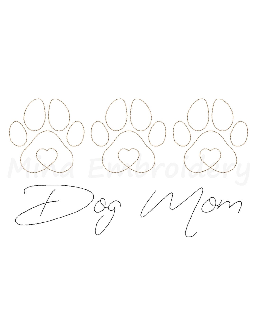 Dog Mom Line Art Embroidery Design (instant Download) - Etsy