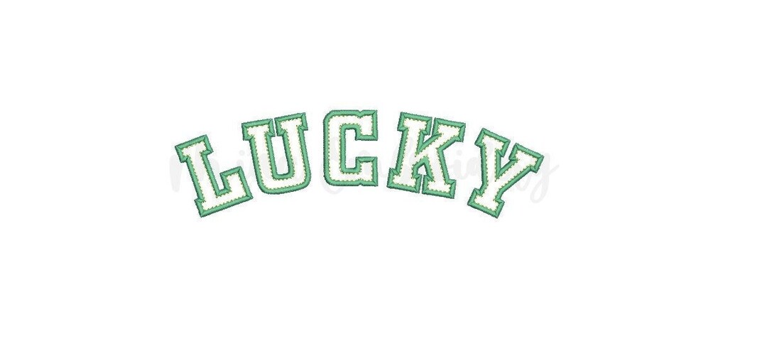 Lucky Embroidery Design Lucky Applique Embroidery Design - Etsy
